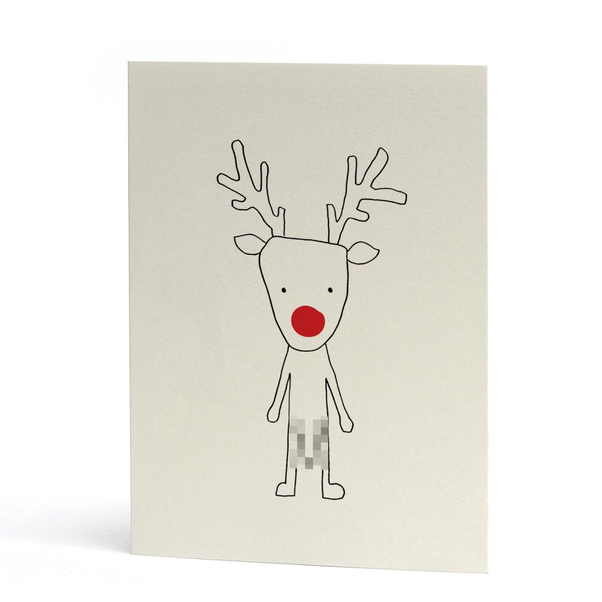 Very Rude-olph Christmas Card — The Curious Pancake