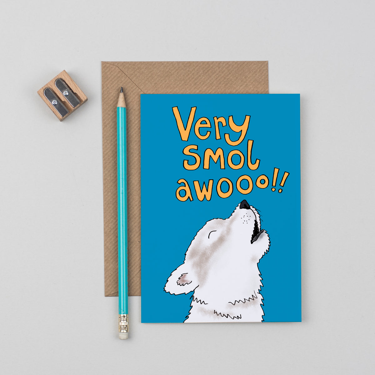 Very Smol Awooo Greeting Card | The Curious Pancake