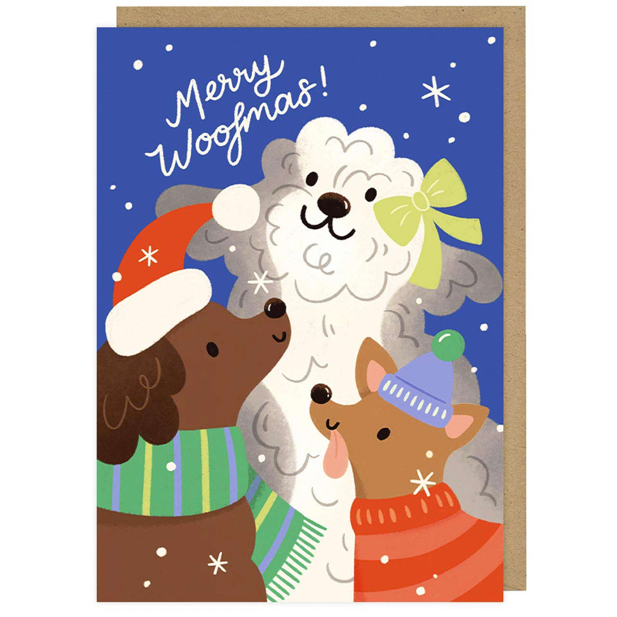 Merry Woofmas Dog Christmas Card | The Curious Pancake