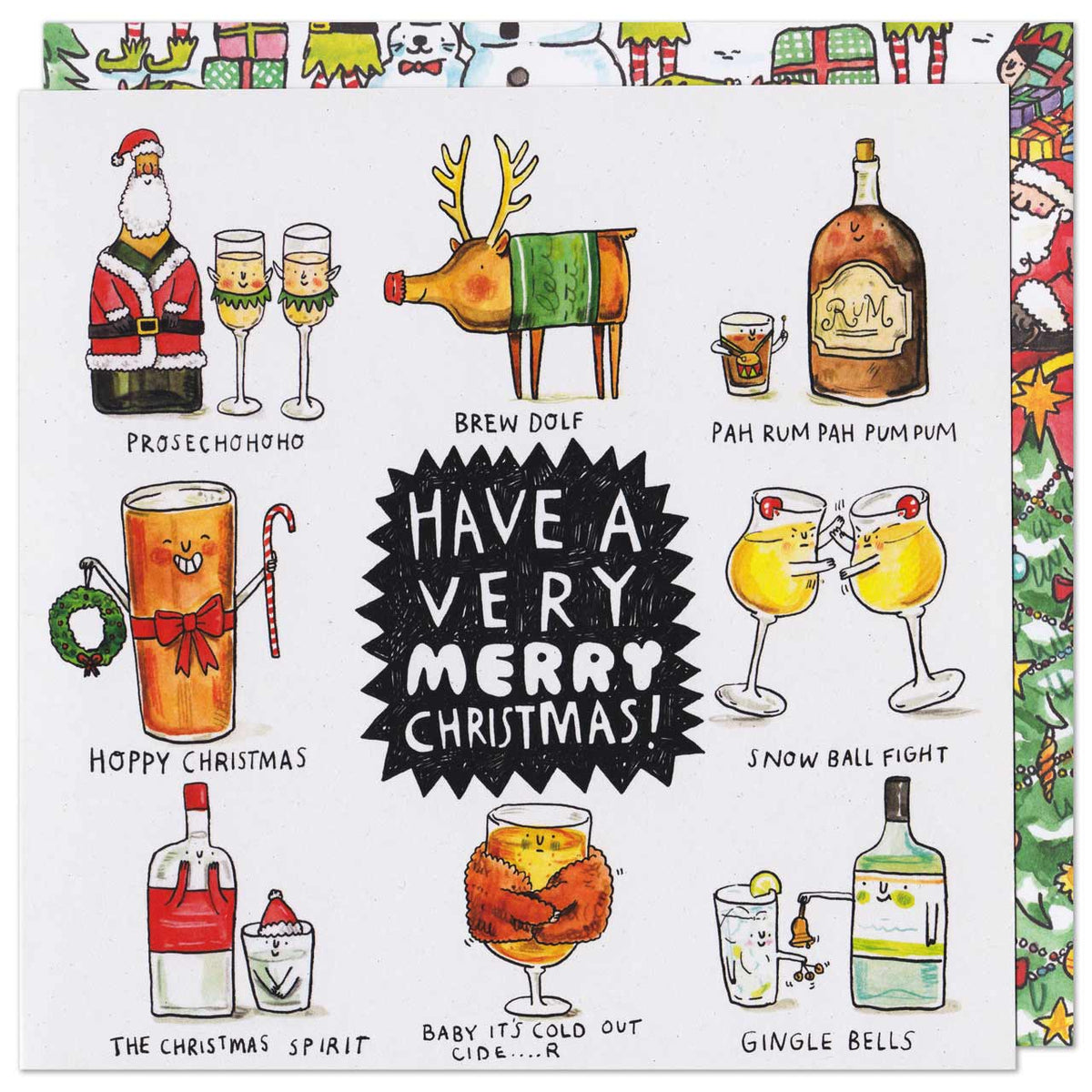 Have A Very Merry Christmas Puns Card | The Curious Pancake