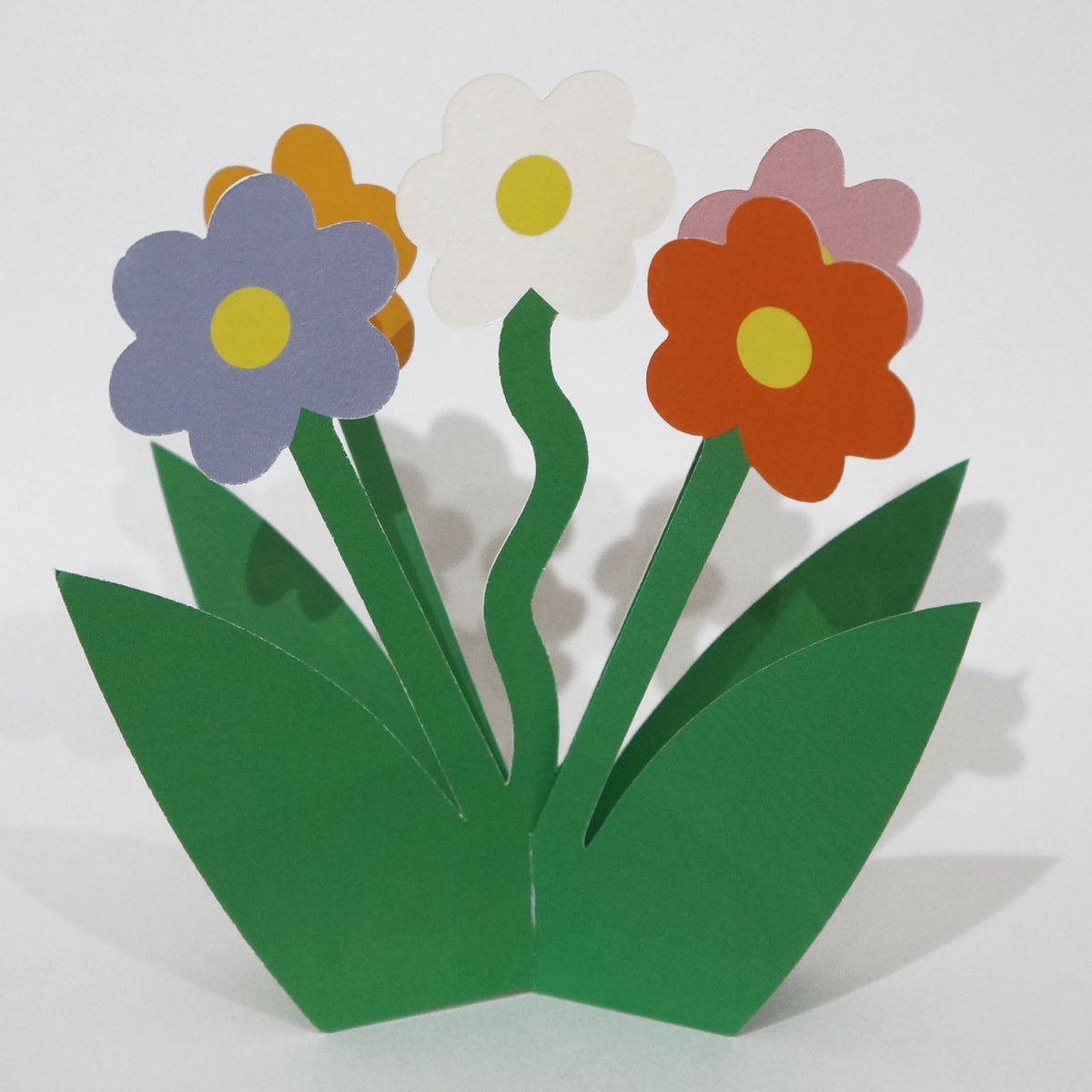 Fold Out Standing Flower Bouquet 3D Card | The Curious Pancake