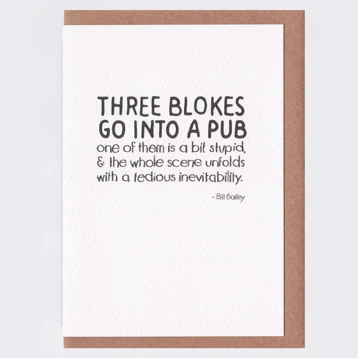 Three Blokes Card | The Curious Pancake