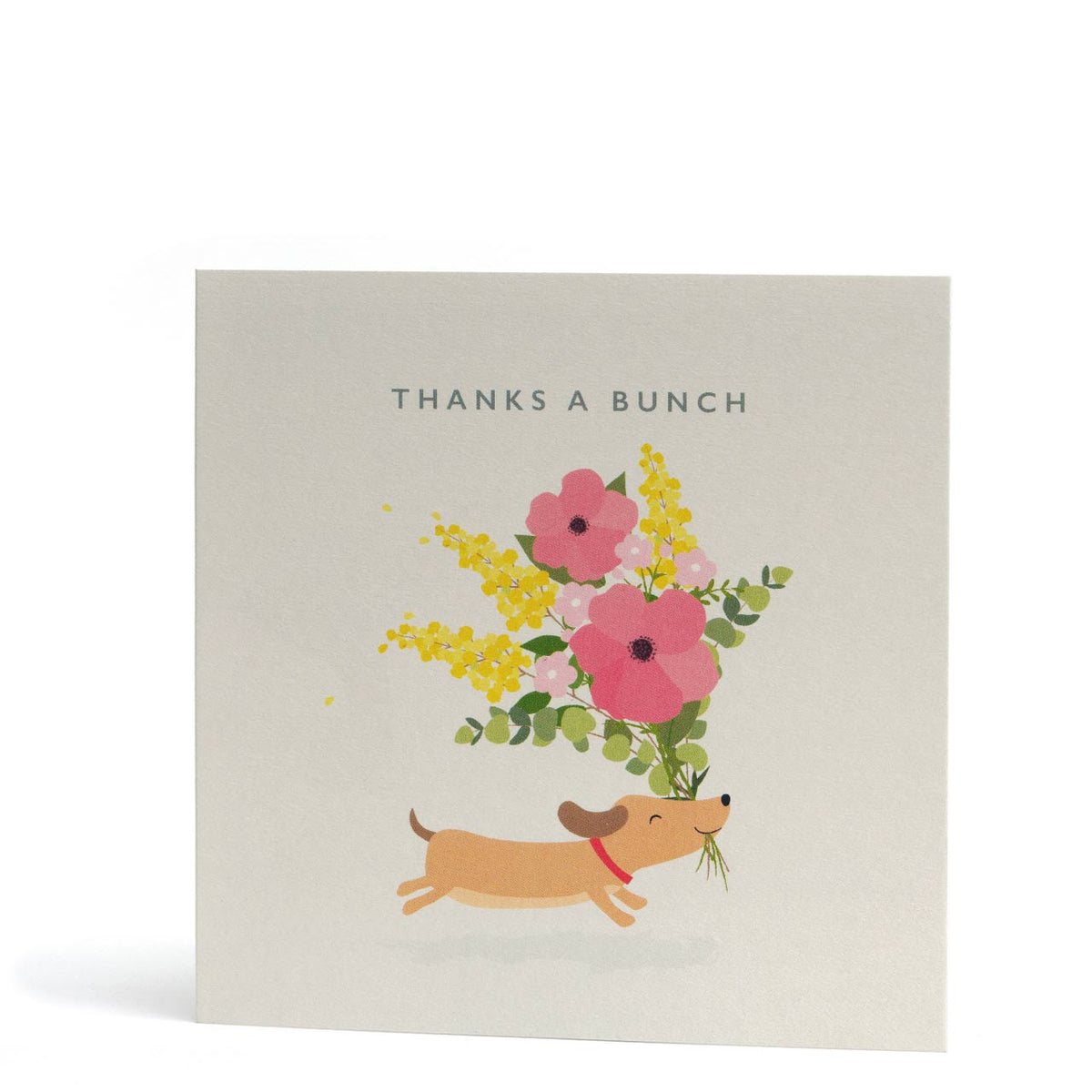 Thanks A Bunch Floral Doggy Greeting Card | Curious Pancake — The Curious Pancake